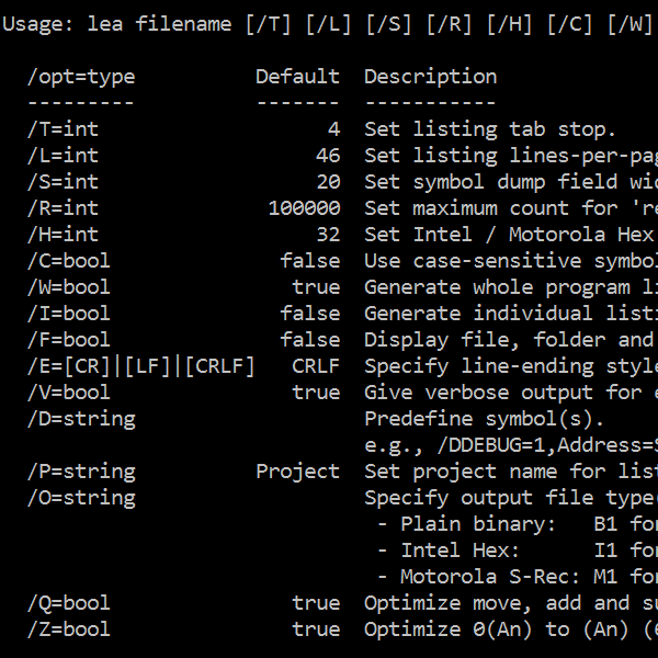 LEA Macro Assembler | Hackaday.io