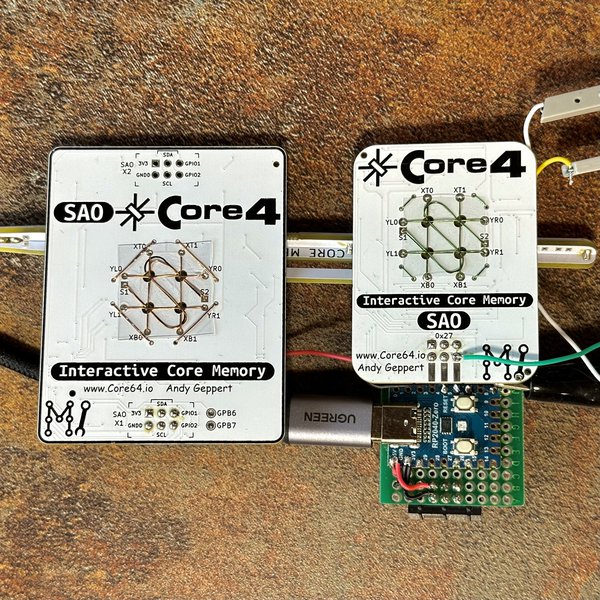 SAO Core4 - A Nibble of Core Memory with I2C | Hackaday.io