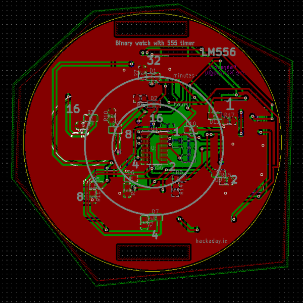 Binary Clock With 555 Timer