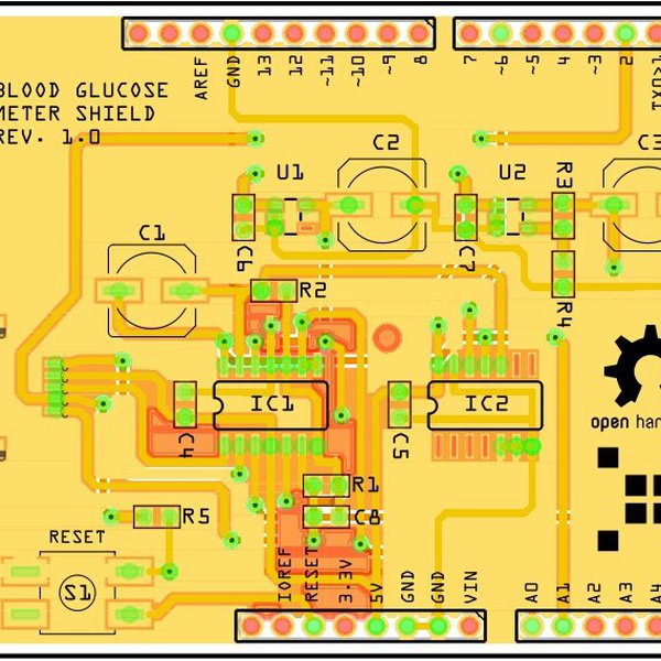 Open source Arduino blood glucose meter shield | Hackaday.io