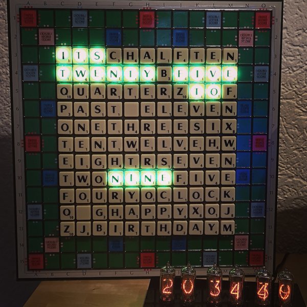 Scrabble Word Clock | Hackaday.io