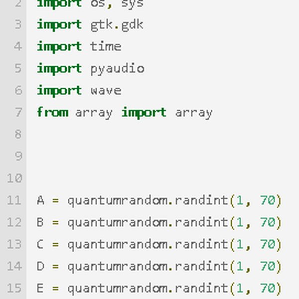 Quantum Random Numbers For Lottery Draw