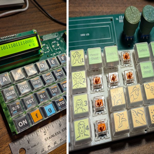An HP-16C or a Baldur's Gate 3 Macro Pad? Yes. | Hackaday.io