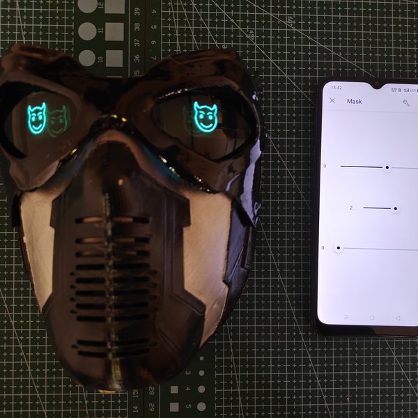 Sci-Fi 3D Printed Mask With Transparent Display | Hackaday.io