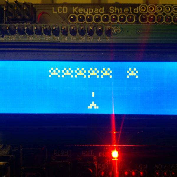 Space Invaders Game on 1602 LCD Character Display | Hackaday.io