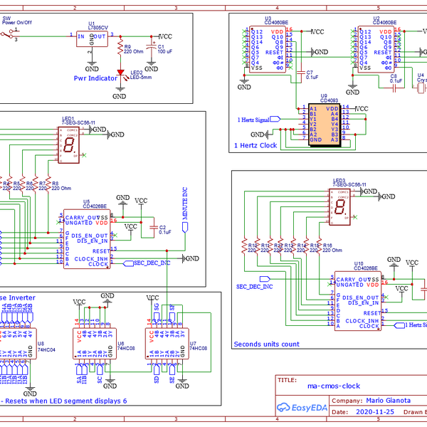 Hackaday Clock A Day Entry: CMOS Logic Clock | Hackaday.io
