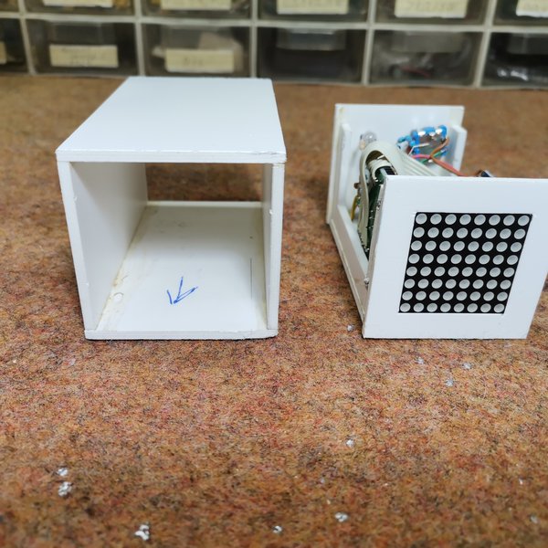 DIY Word Clock on single MAX7219 driven 8x8 Matrix | Hackaday.io