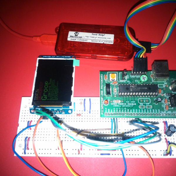 Interfacing a color TFT display with the PIC32 | Hackaday.io