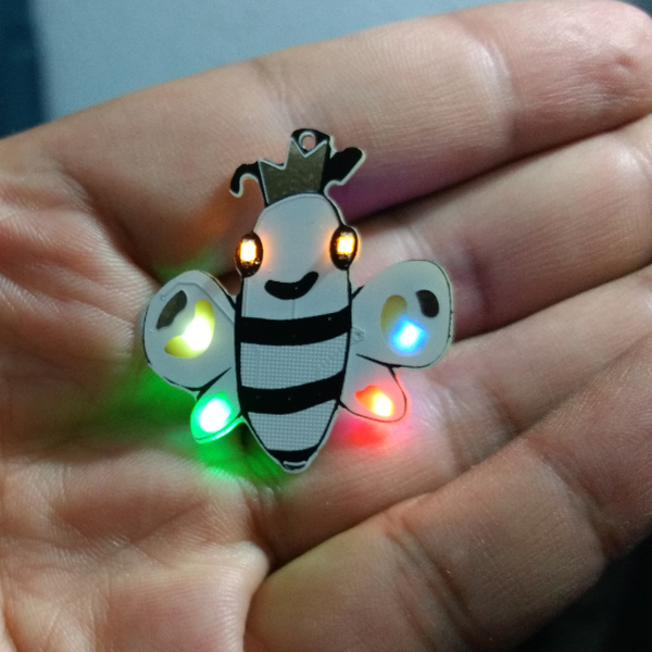 Queen Bee pin badge | Hackaday.io