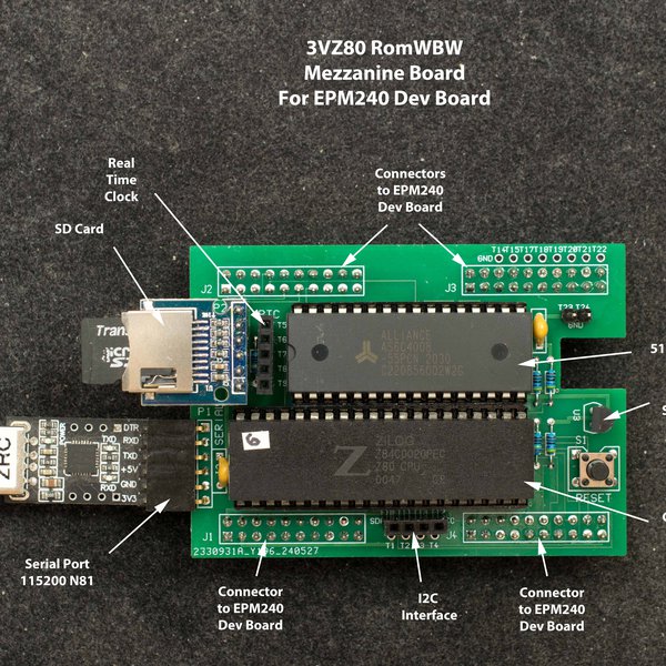3V Z80 Mezzanine for EPM240 Dev Board | Hackaday.io
