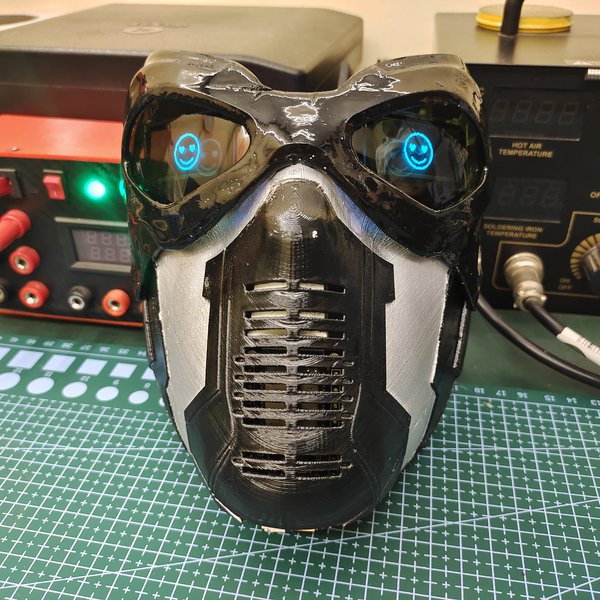 Sci-Fi 3D Printed Mask With Transparent Display | Hackaday.io