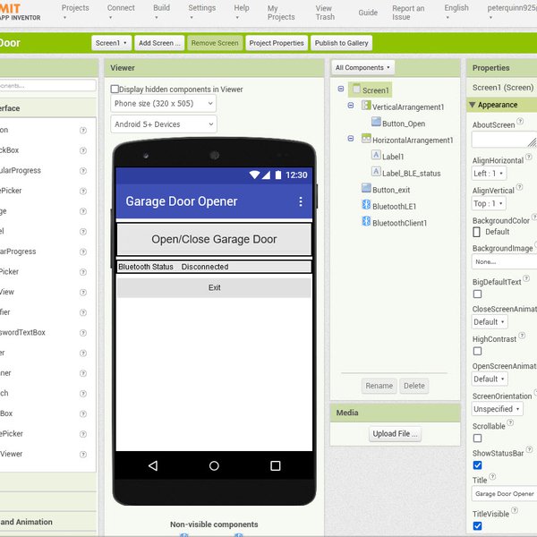 Android App Garage Door Opener | Hackaday.io