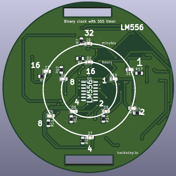 Binary Clock With 555 Timer