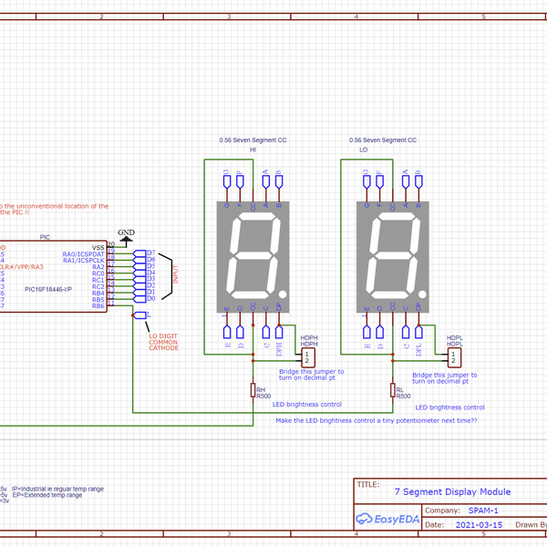 Dual 7 Segment Hex Display Module | Hackaday.io