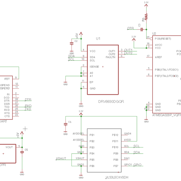 Very tiny Motor driver with Time-of-Flight sensor | Hackaday.io