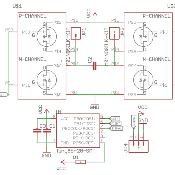 DC motor board with attiny13 | Hackaday.io