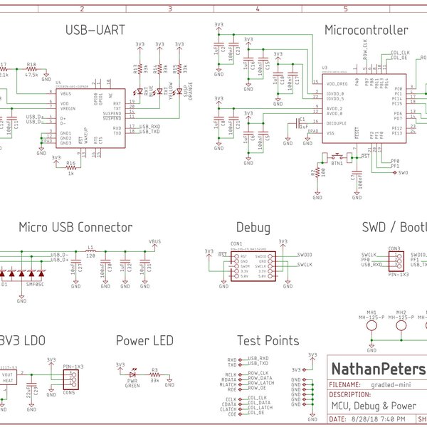 Gradled Mini: Modular Discrete LED Display | Hackaday.io