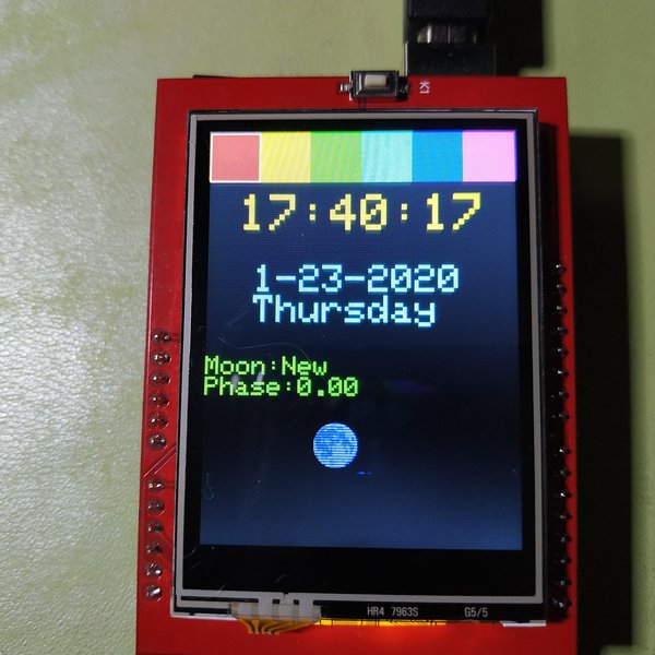 Clock And Calendar With Moon Phase | Hackaday.io