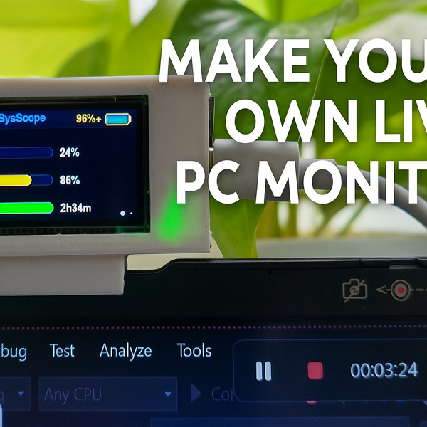 Real-Time PC Performance Monitor with ESP32 AMOLED | Hackaday.io