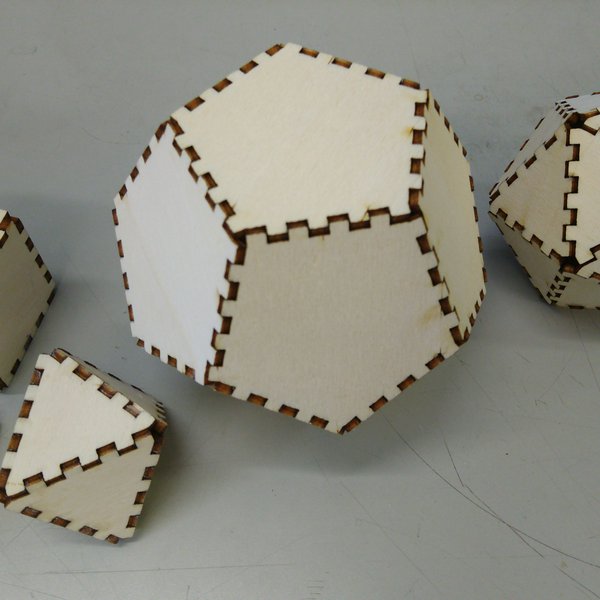 Polyhedral dice & platonic solids 2D CAD | Hackaday.io