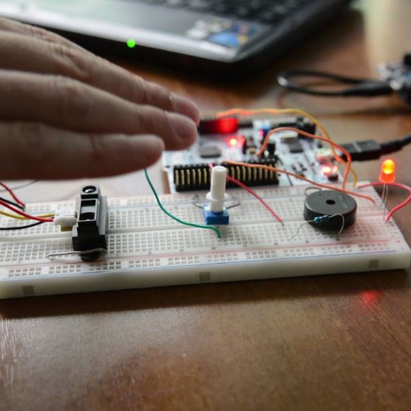 A multithreaded blinking theremin powered by VIPER | Hackaday.io