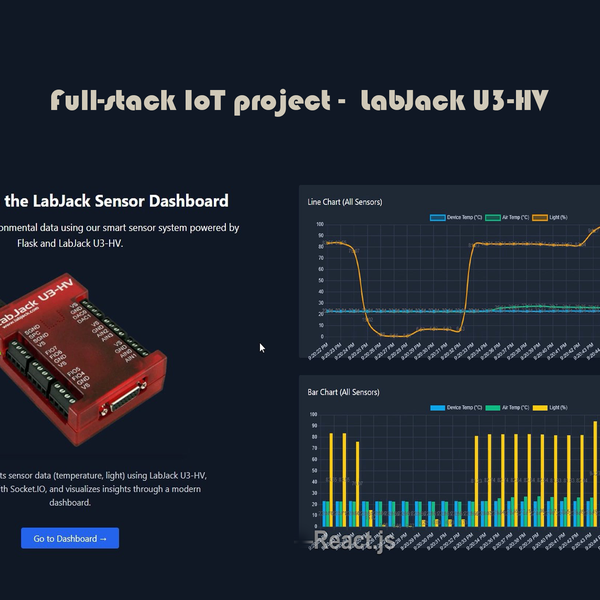 Full-stack IoT project - LabJack U3-HV. | Hackaday.io