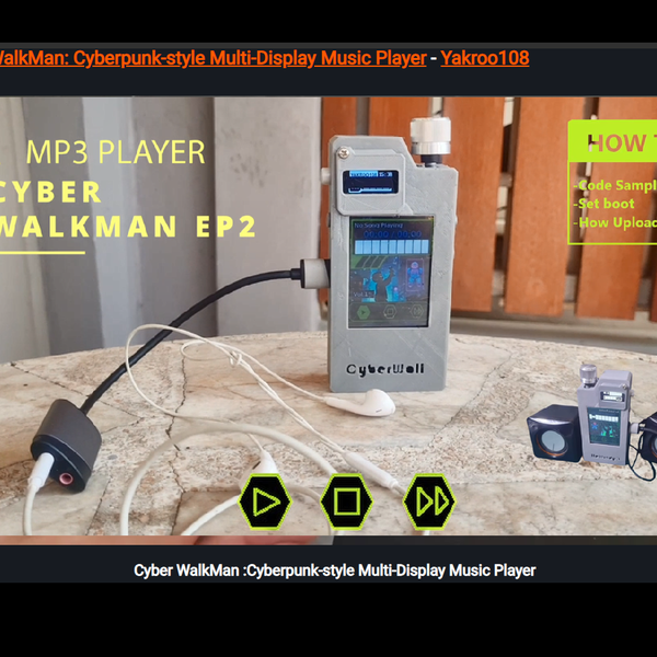 Cyber WalkMan :Cyberpunk-style Multi-Display Music | Hackaday.io