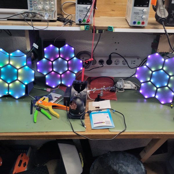 hexagonal neopixel tiles | Hackaday.io