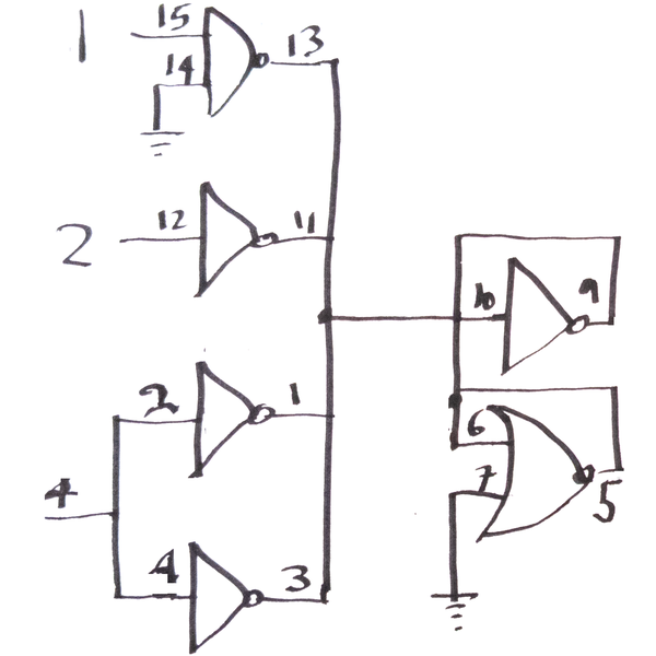3-bit Resistorless Dac Using CD4572UB | Hackaday.io