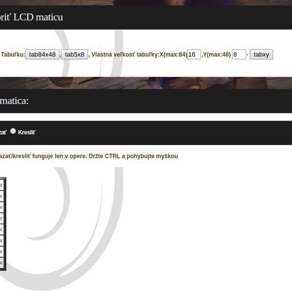LCD,OLED online characters editor | Hackaday.io