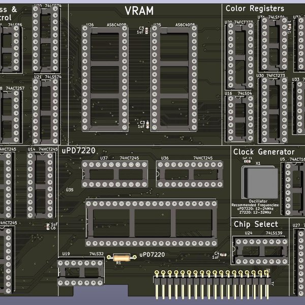 uPD7220 Retro Graphics Card (and VGA hack) | Hackaday.io