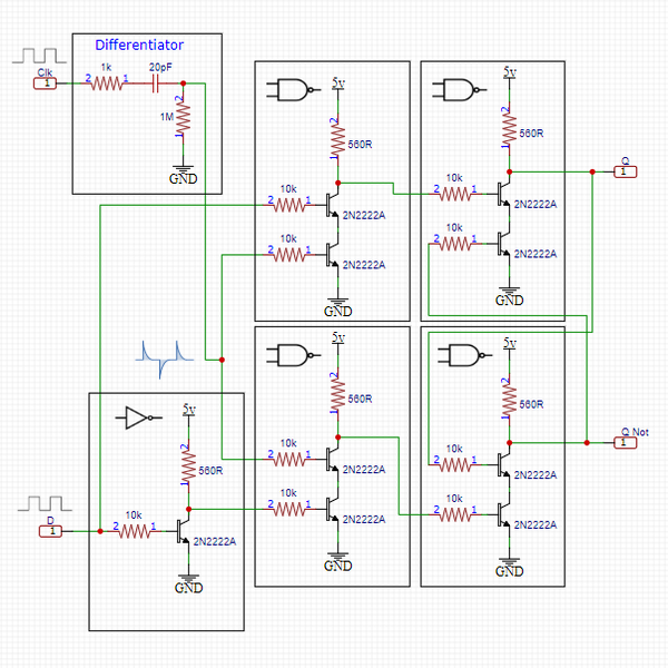 D Type Flip Flop from Discreet Components | Hackaday.io