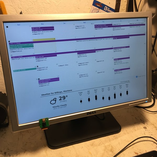 Live Calendar with Visual User Logger | Hackaday.io