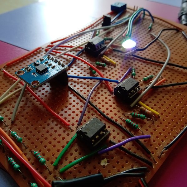 RGB LED control with Op Amp and ADXL335 | Hackaday.io