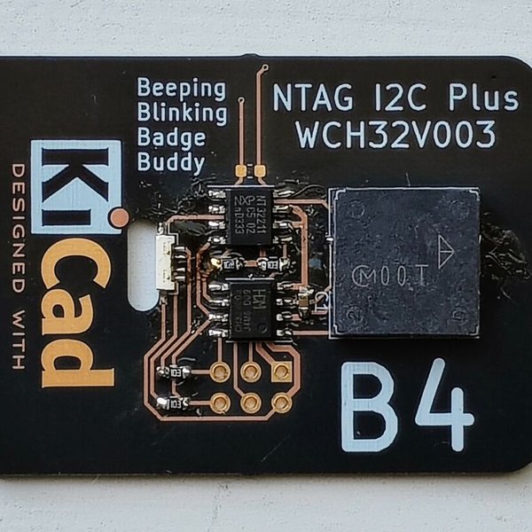 Beeping, Blinking Business-card Badge (B4) | Hackaday.io