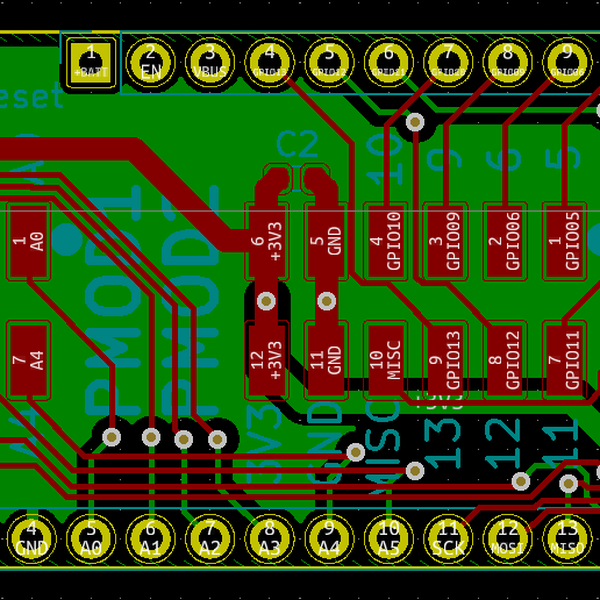Feather Wing PMOD Adapter | Hackaday.io