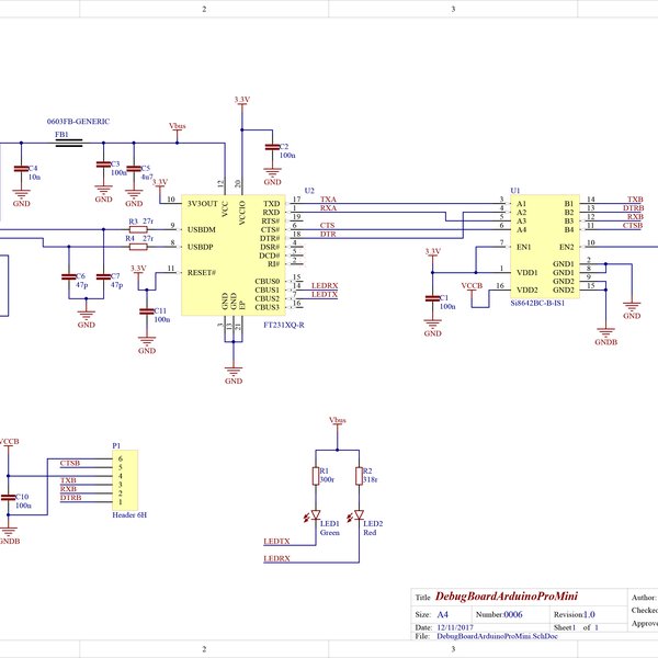 Debug Board with Arduino pro mini connector | Hackaday.io