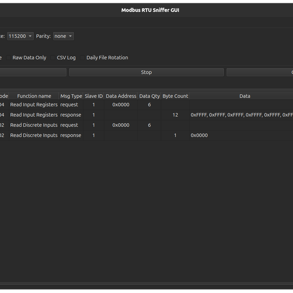 ModbusSniffer | Hackaday.io