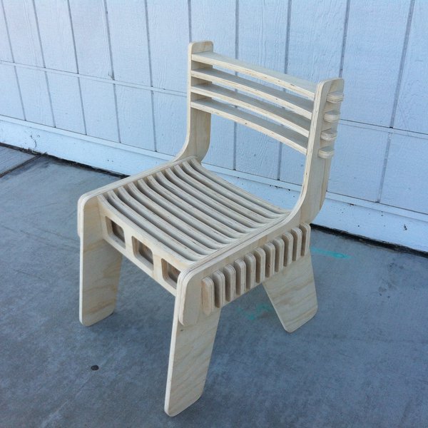Interlocking plywood chair | Hackaday.io