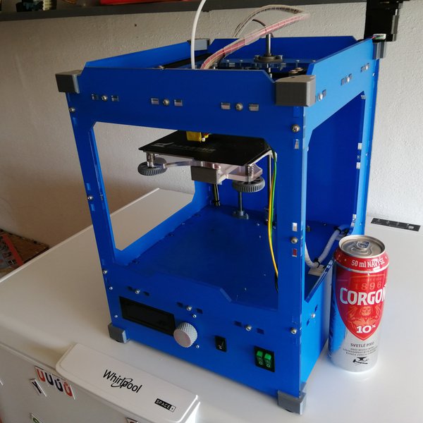 Cube 3d printer H-bot blue | Hackaday.io