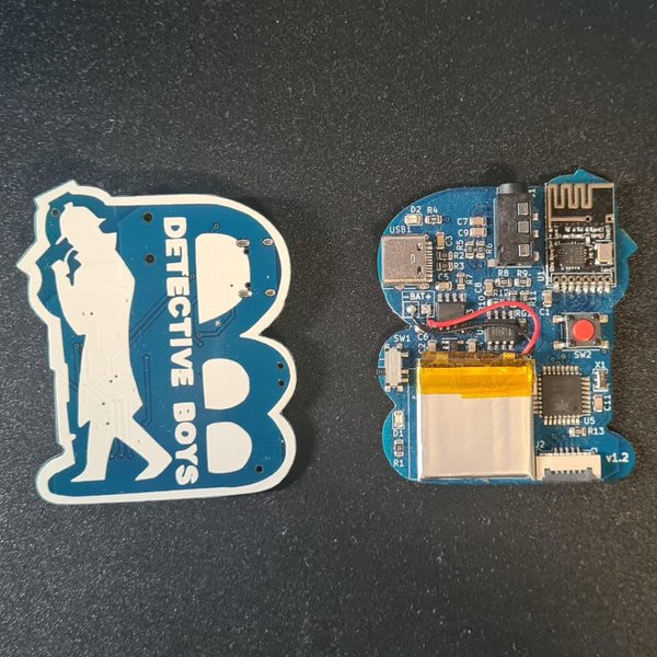 Detective Boys walkie talkie pin badge | Hackaday.io