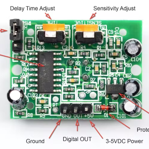 Turning a bulb into smart light - PIR | Hackaday.io