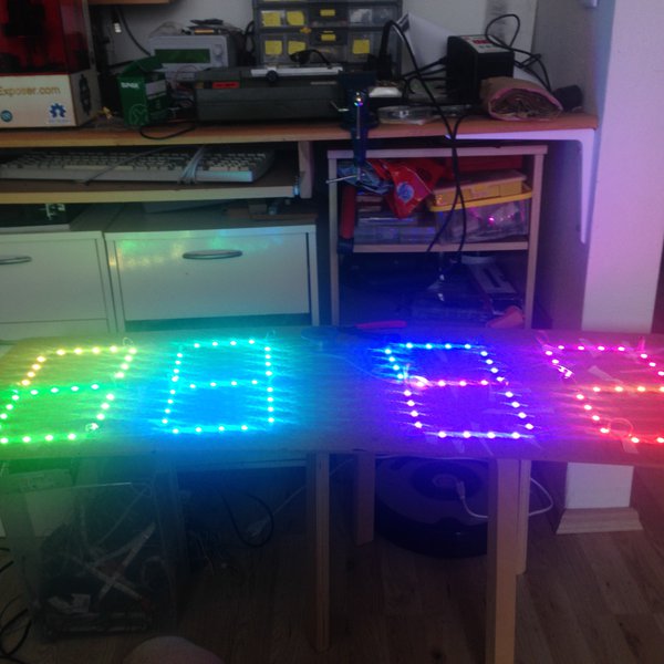 Super Sized 7 Segment LED Clock. | Hackaday.io