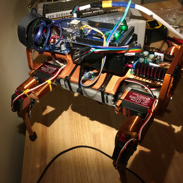Hobby servos quadruped robot Build | Hackaday.io
