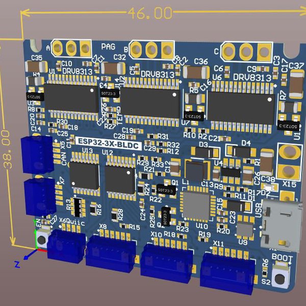 Triple Brushless Actuator - ESP32 | Hackaday.io