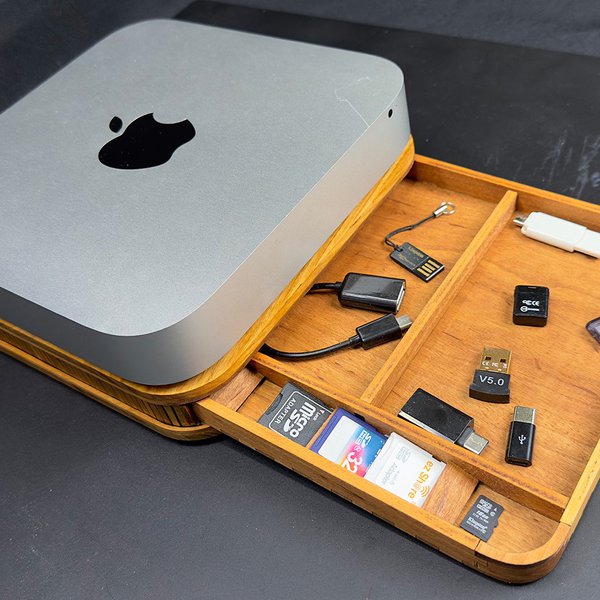 Wooden Mac Mini Organizer Stand Tambour Drawer | Hackaday.io