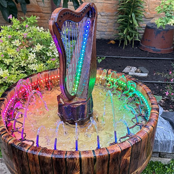 Animated Fountain with LED-Driven Water Effects | Hackaday.io