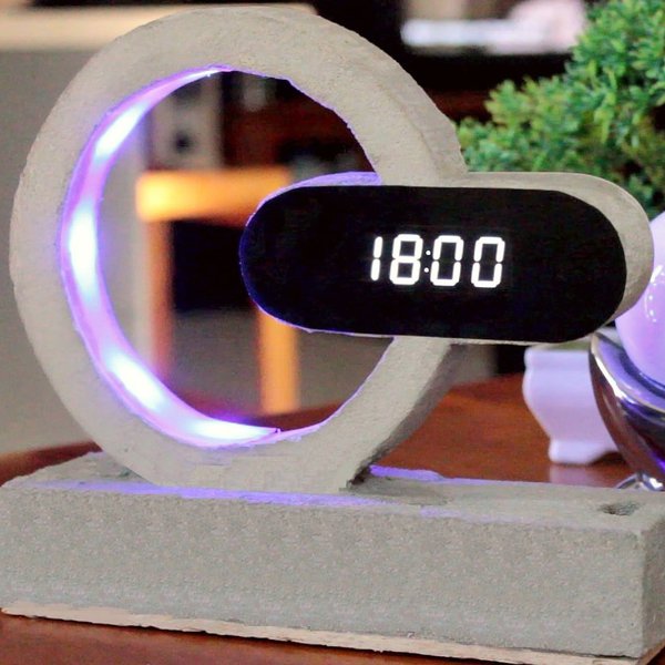Arduino Based Concrete Clock With Touchless Lamp | Hackaday.io Arduino Based Concrete Clock With Touchless Lamp | Hackaday.io