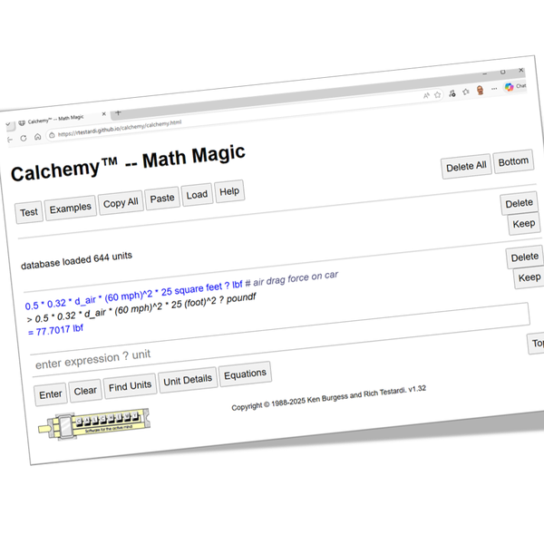Calchemy™ -- Math Magic (Units Calculator) | Hackaday.io