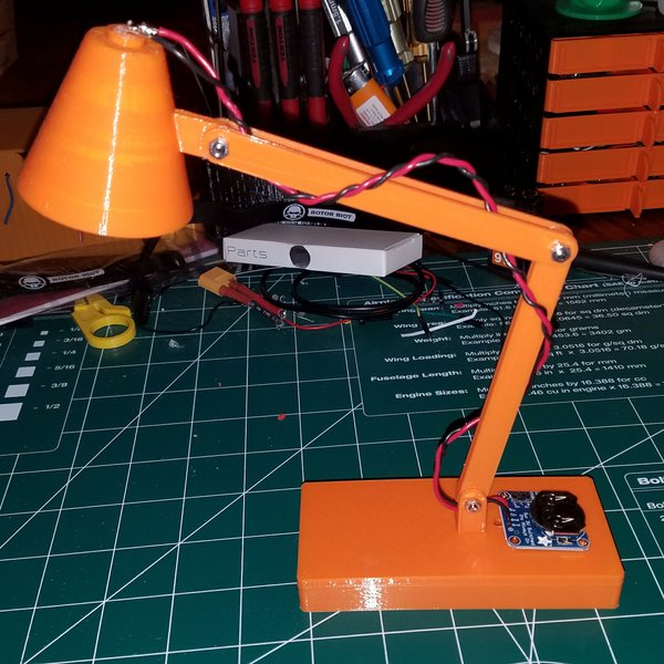 3v coin powered Articulated Mini Lamp | Hackaday.io